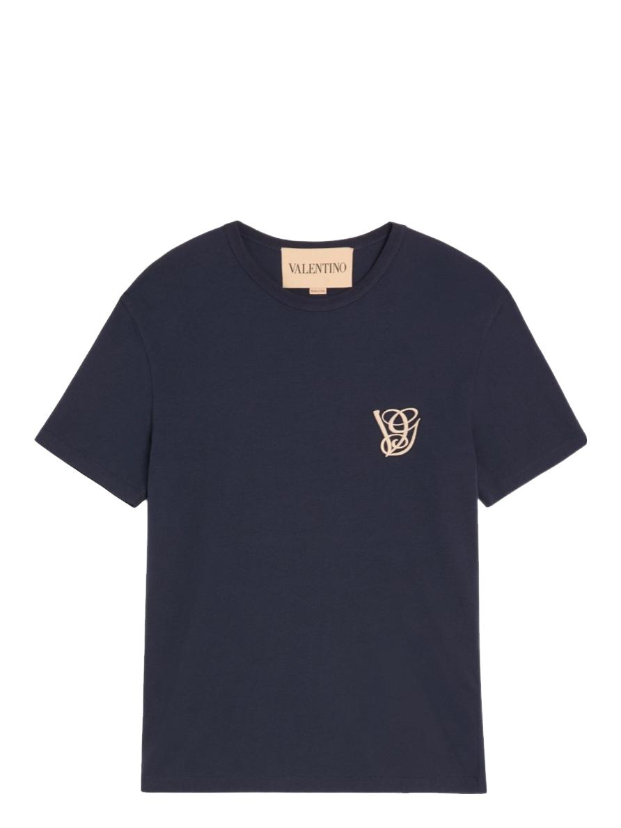 VALENTINO Valentino Logo Embroidered Crewneck T-Shirt